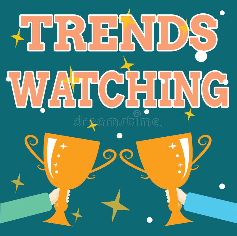 Writing Displaying Text Trends Watching. Internet Concept Change or ...