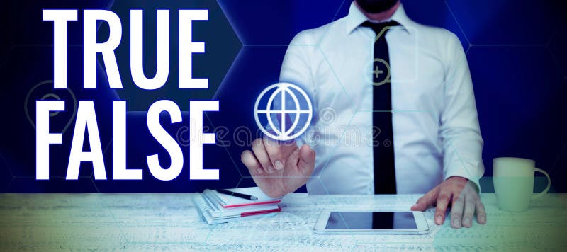 Conceptual Caption True False. Business Idea a Test Consisting of a ...