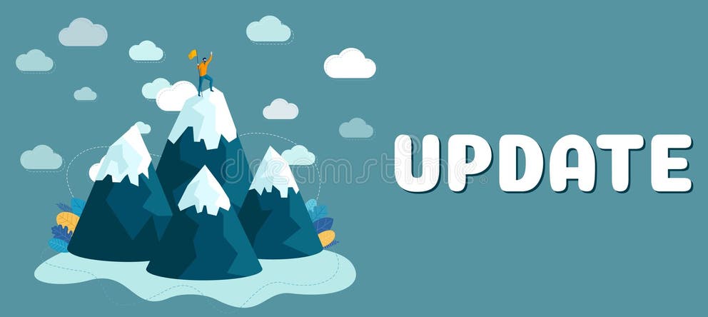 Writing Displaying Text Update Internet Concept Up To Date Make