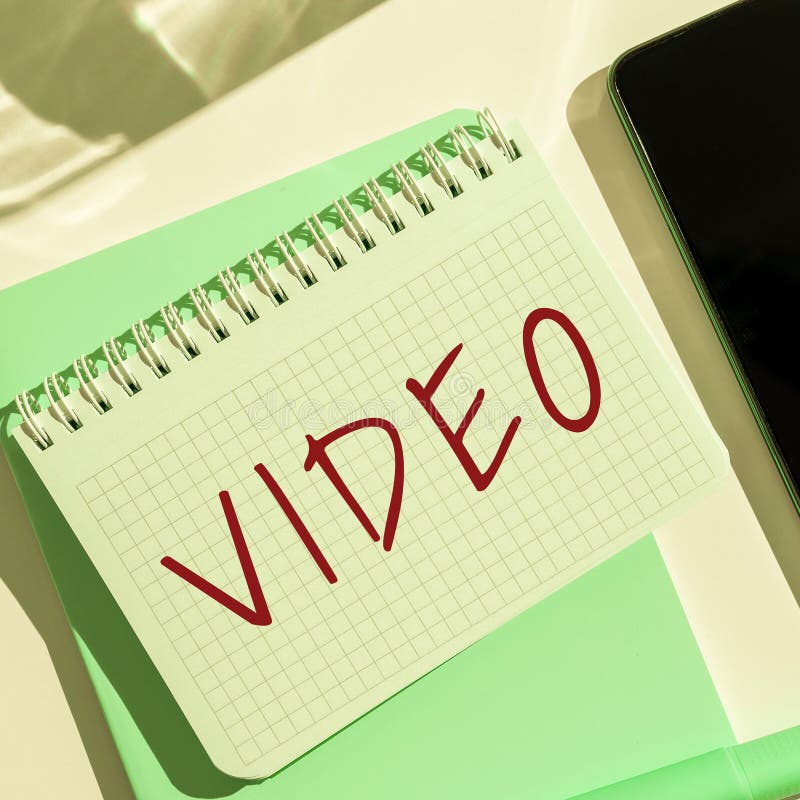 Writing Displaying Text Video. Business Idea Recording Reproducing or ...