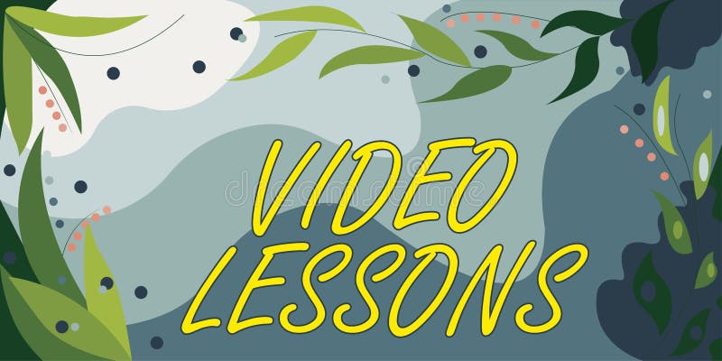 Writing Displaying Text Video Lessons. Word Written on Online Education ...