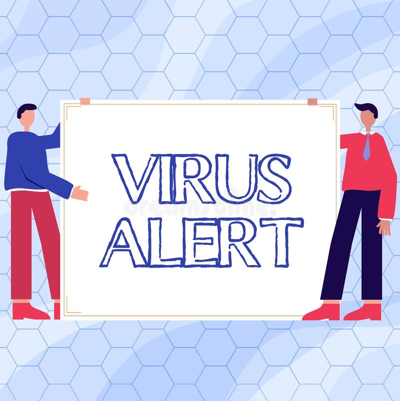 Writing Displaying Text Virus Alert. Concept Meaning Virus Alert Two ...