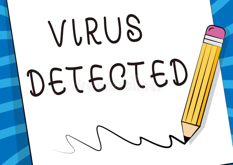 Writing Displaying Text Virus Detected. Conceptual Photo a Computer ...