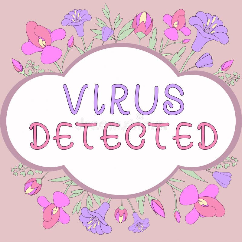 Writing Displaying Text Virus Detecteda Computer Program Used To Prevent And Remove Malware