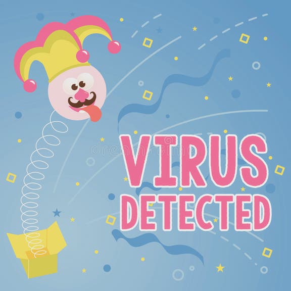 Writing Displaying Text Virus Detecteda Computer Program Used To Prevent And Remove Malware
