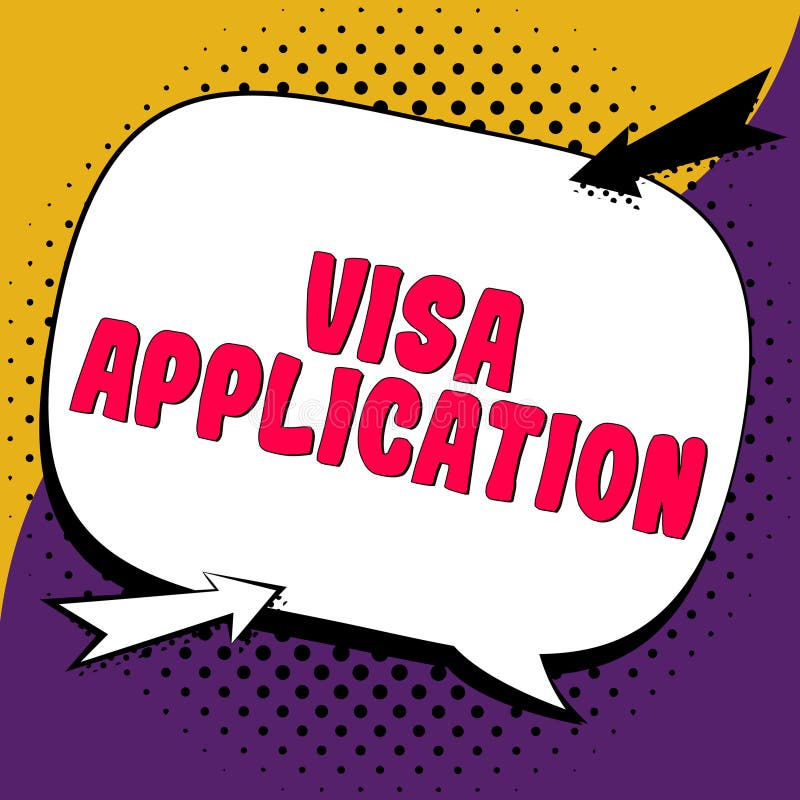 Writing Displaying Text Visa Application. Business Concept an Process ...