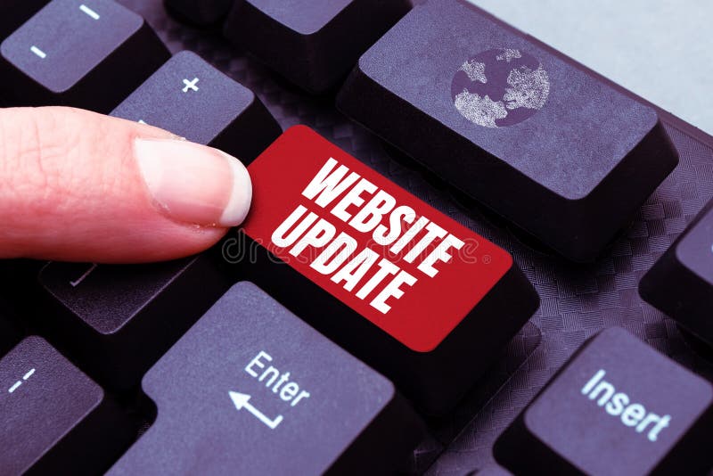 Writing Displaying Text Website Update. Business Idea Keeping the ...