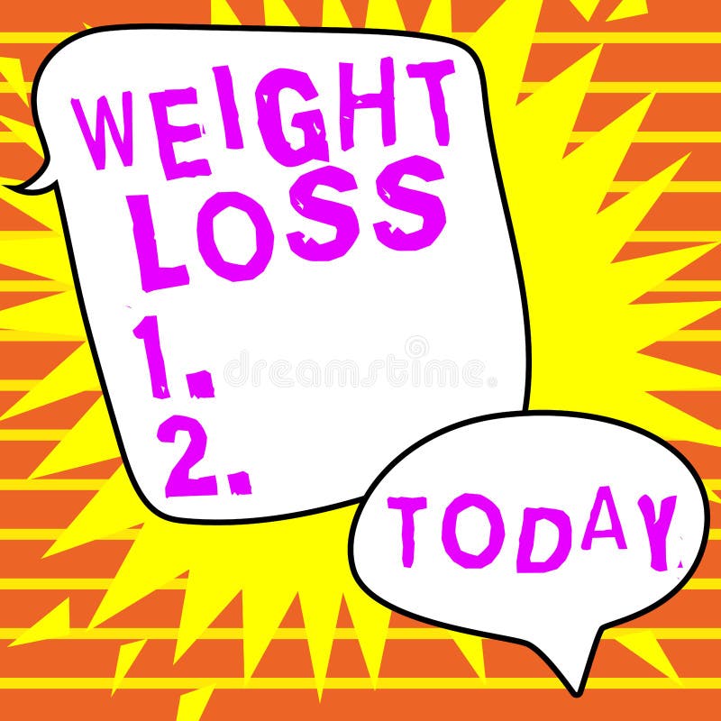 Writing Displaying Text Weight Loss. Concept Meaning Decrease in Body ...