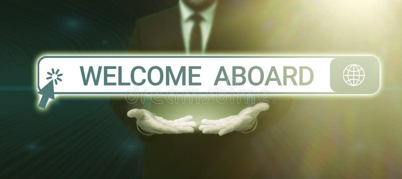 Writing Displaying Text Welcome AboardExpression of Greetings To a ...