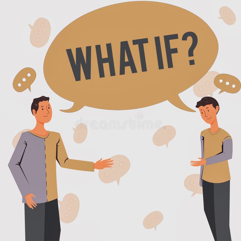 Writing Displaying Text What If. Word Written on Study All ...