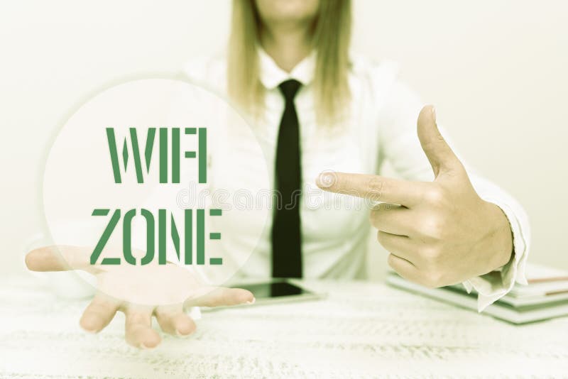 Text Sign Showing Wifi Zone. Business Idea Provide Wireless Highspeed ...