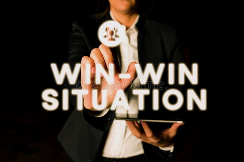 Text Sign Showing Win Win Situation. Concept Meaning Situation Where ...