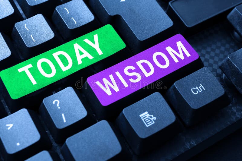 Writing Displaying Text Wisdom. Word for Body of Knowledge and ...