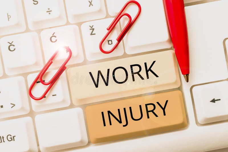 Writing Displaying Text Work Injury. Concept Meaning an Accident ... Writing Displaying Text Work Injury. Concept Meaning an Accident ...