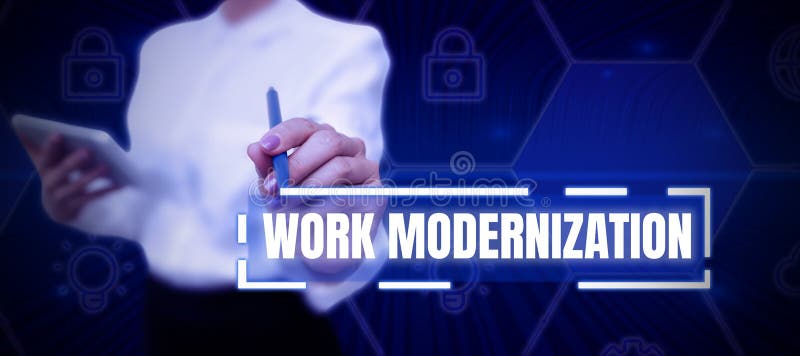 Text Showing Inspiration Work Modernization. Internet Concept Changing ...
