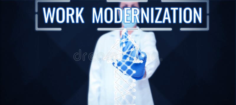 Writing Displaying Text Work Modernization. Business Concept Changing ...