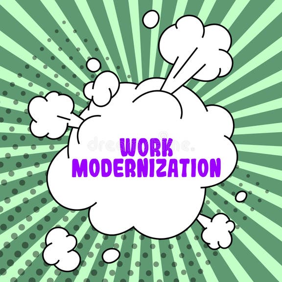 Writing Displaying Text Work Modernization. Word for Changing Product ...
