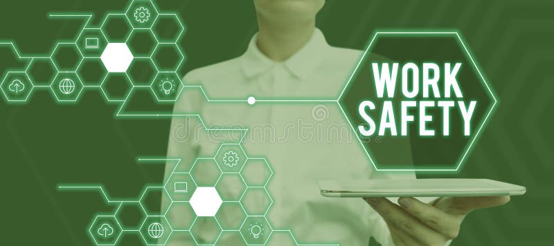 Writing Displaying Text Work Safety. Concept Meaning Preventive ... Writing Displaying Text Work Safety. Concept Meaning Preventive ...