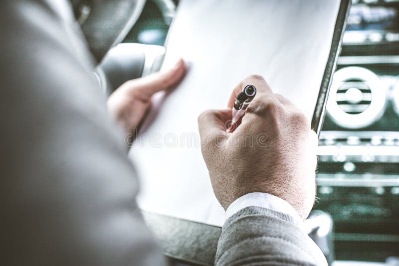 Writing on document. stock photo. Image of indoors, paper - 119773720