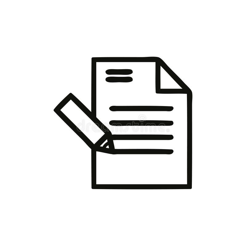 Writing Document Icon Picture. Image: 256798855