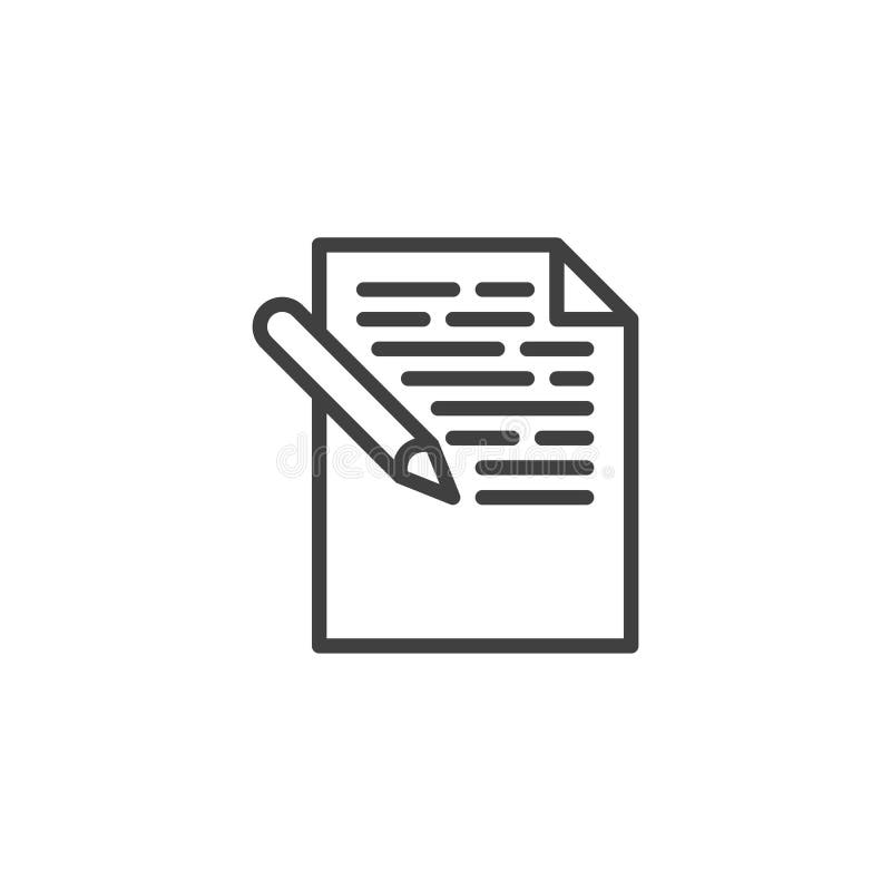 Writing and Document Icon Set. Vector Illustration. Stock Vector ...