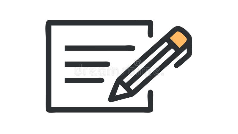 Writing Document Pencil Vector Icon, Vector Design Generative AI Stock ...