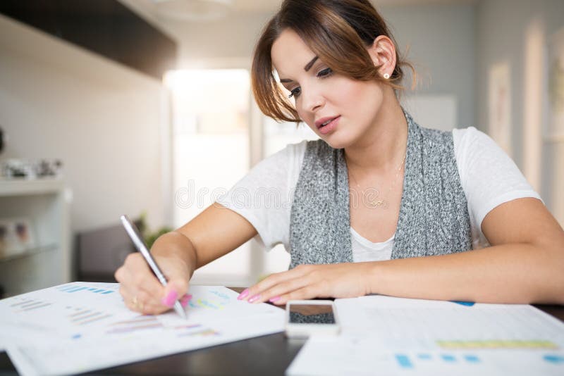 Writing down stock image. Image of intent, businesswoman - 81489059