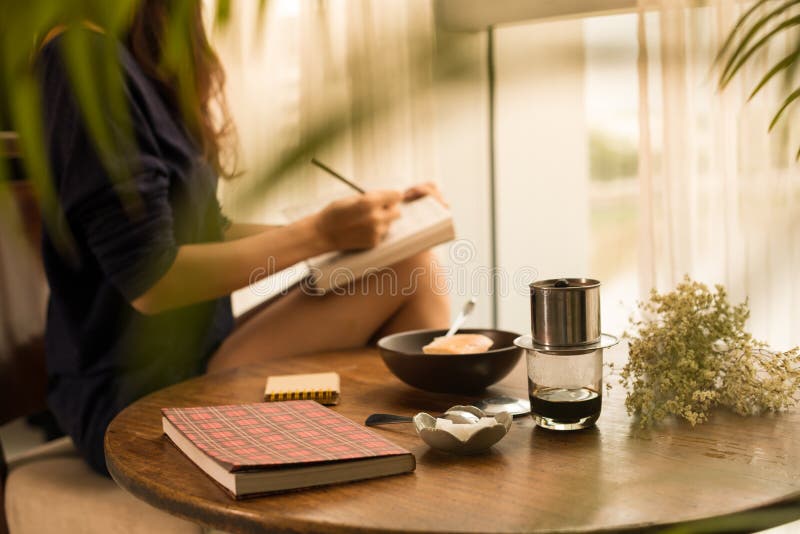 Writing down thoughts stock image. Image of filter, writer - 59200395