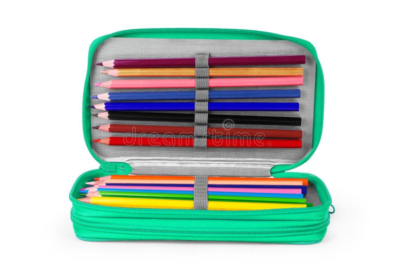 Writing and Drawing Tools in a Pencil Box for School, Office and Stock ...