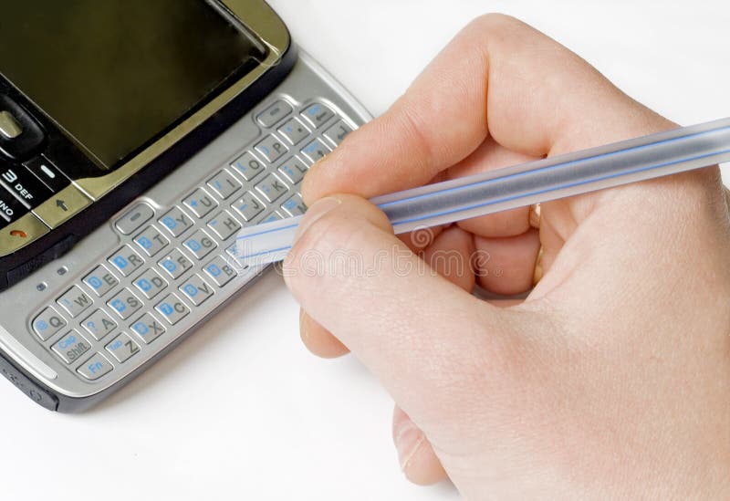Writing E-mail on a Mobile Phone Stock Image - Image of office ...