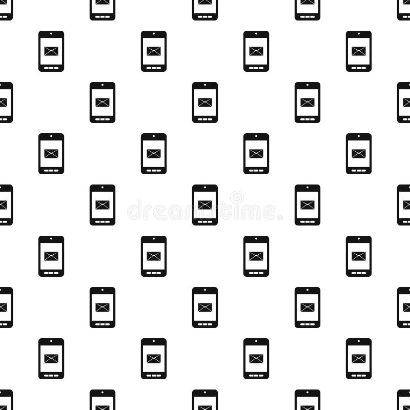 Writing E-mail on Phone Pattern, Simple Style Stock Vector ...