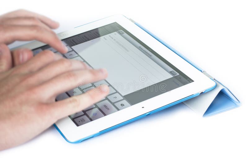 A new Ipad in hands editorial stock photo. Image of apple - 35891268