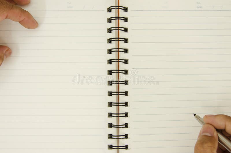 Writing on Empty Notebook stock image. Image of notebook - 25313609
