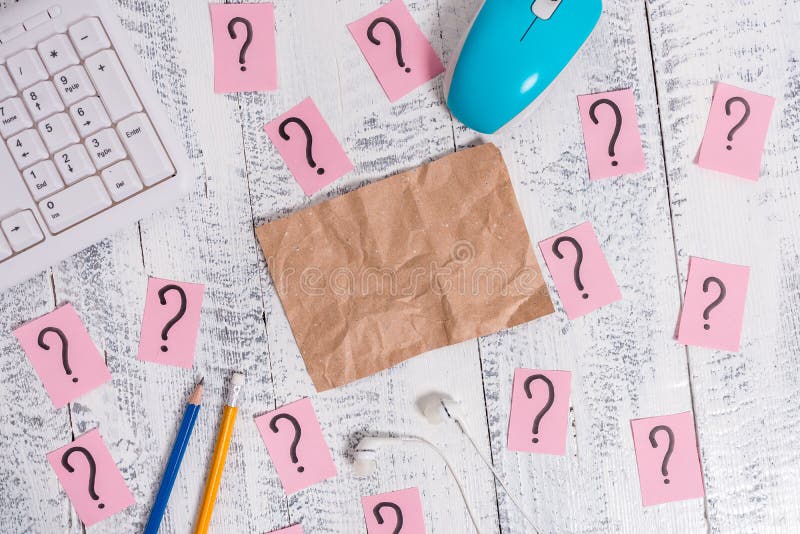 Writing Equipment and Computer Stuff Plus Scribbled Paper Placed on a ...