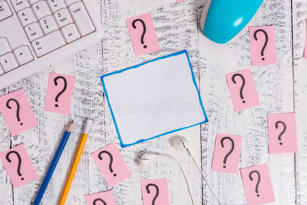 Writing Equipment and Computer Stuff Plus Scribbled Paper Placed on a ...