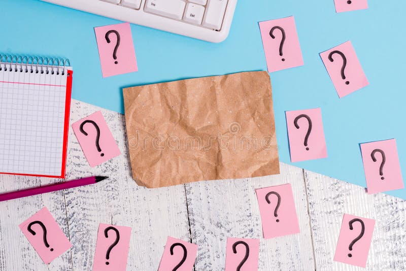 Writing Equipment and Computer Stuff Plus Scribbled Paper Placed on a ...