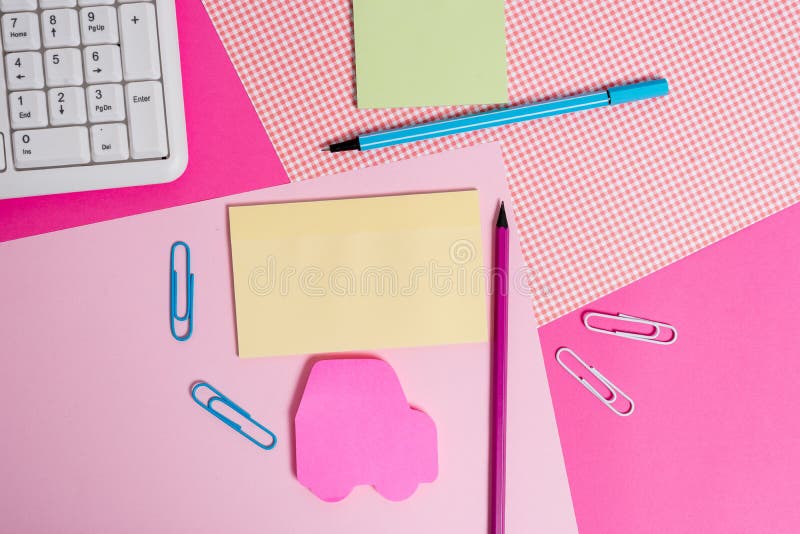 Writing Equipments and Computer Stuffs Plus Notation Paper Placed on a ...