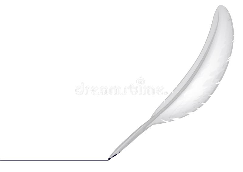Writing feather stock vector. Illustration of outline - 15618125