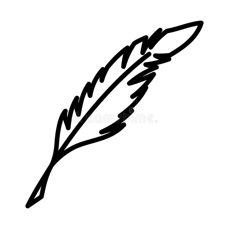 Writing Feather Icon stock vector. Illustration of inkwell - 247269151