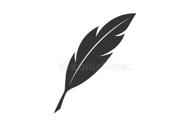 Writing Feather. Simple Icon. Flat Style Element for Graphic Design ...
