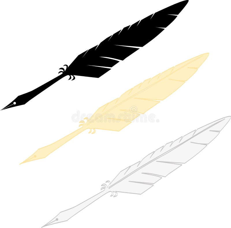 Writing feather stock vector. Illustration of creative - 34467560