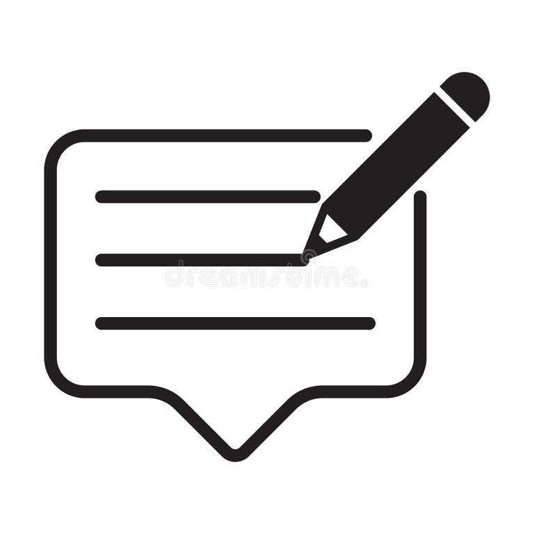 Writing Feedback Icon Vector for Your Web Site Design, Logo, App, UI ...