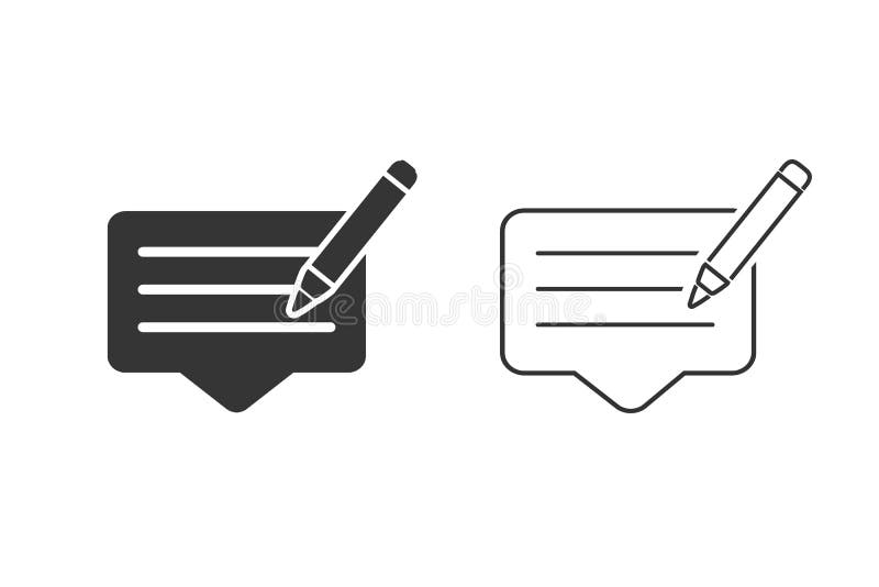 Writing Feedback Icon Vector for Your Web Site Design, Logo, App, UI ...