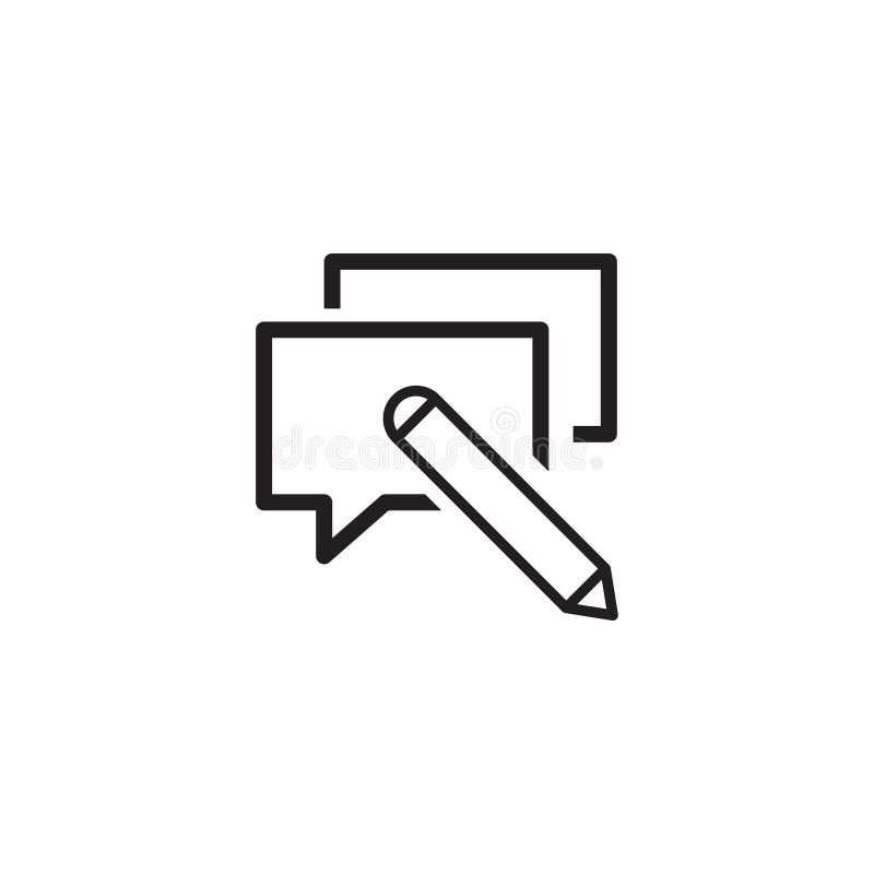 Writing Feedback Vector Icon Design Template Stock Vector ...
