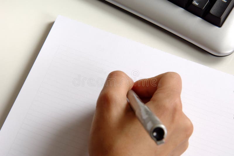 Writing hand stock image. Image of paper, business, read - 7527989
