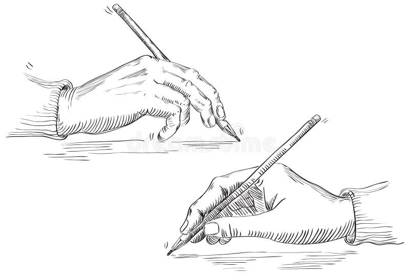 Vintage writing hand stock vector. Illustration of sketching - 47068545