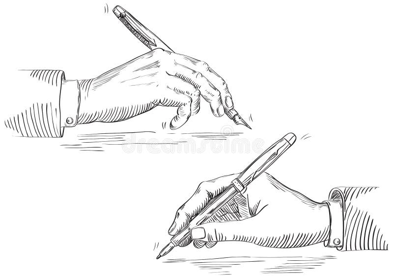 Vintage writing hand stock vector. Illustration of sketching - 47068545