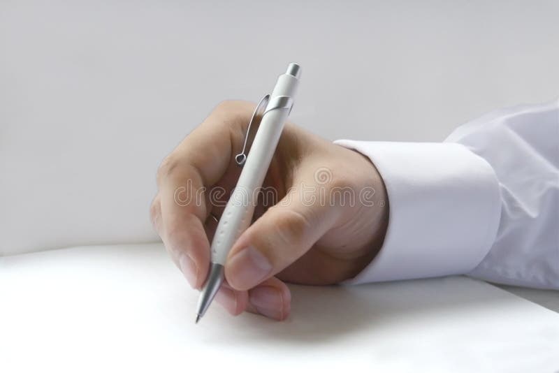 Writing hand holding pen stock photo. Image of hand, secretary - 3217262