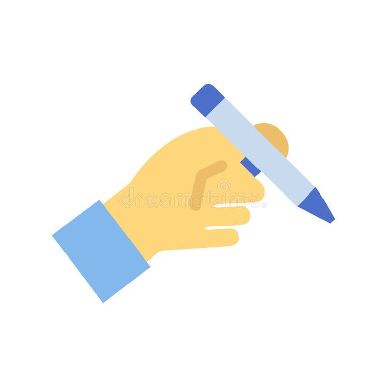 Writing Hand Icon for Education Stock Vector - Illustration of academic ...