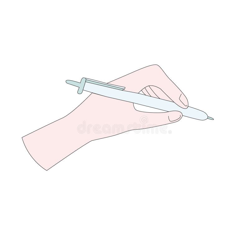 Writing hand icon stock vector. Illustration of body - 196033524